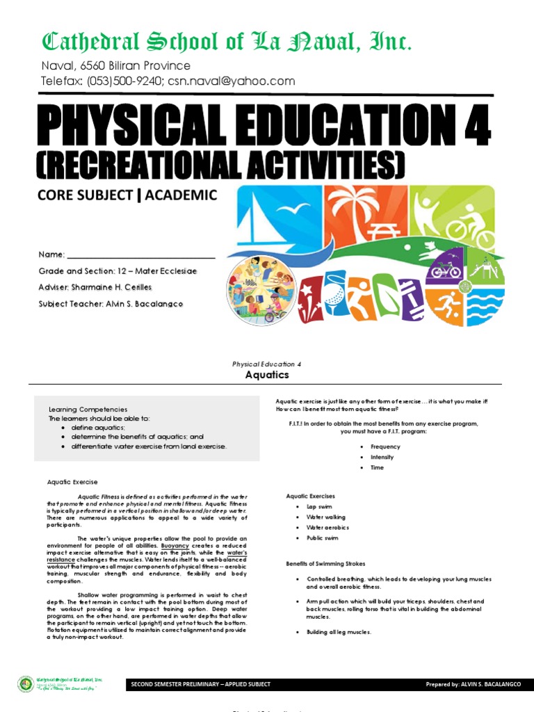 PE 4 Mod2 AQUATIC | PDF