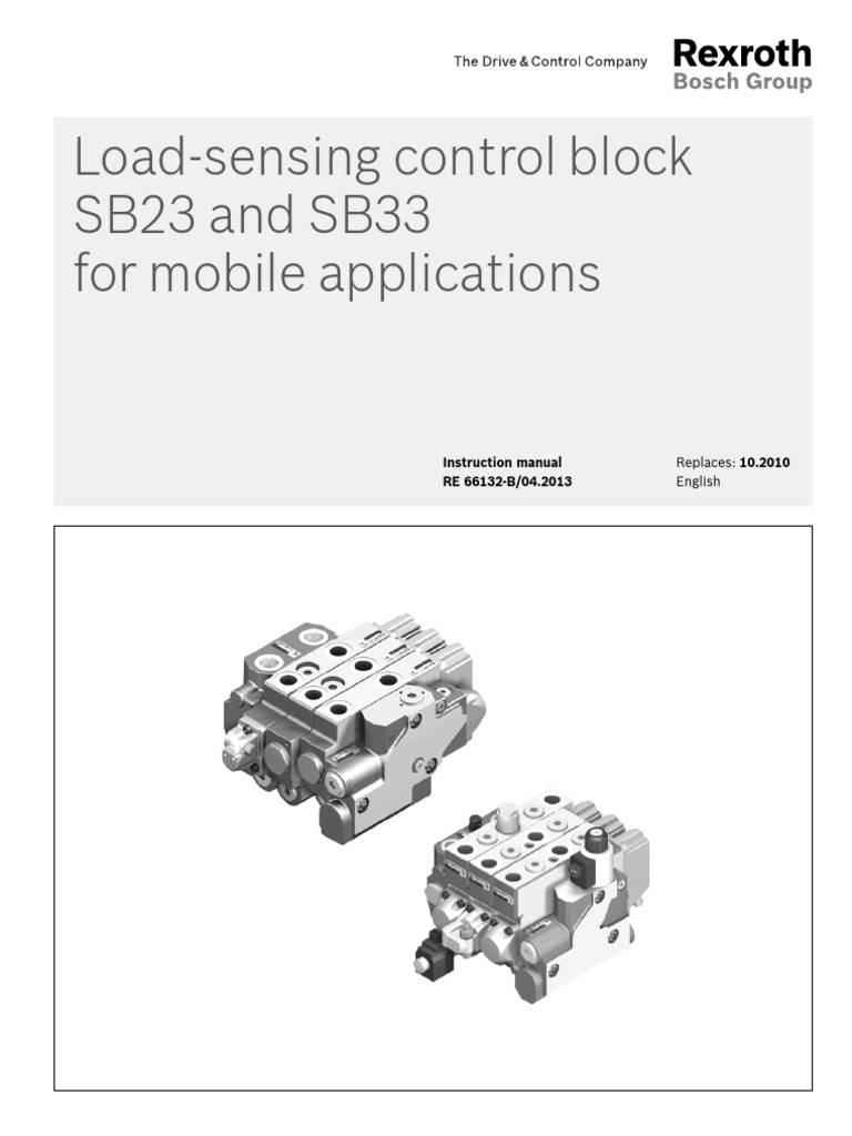 Load-Sensing Control Block SB23 and SB33 For Mobile Applications | PDF