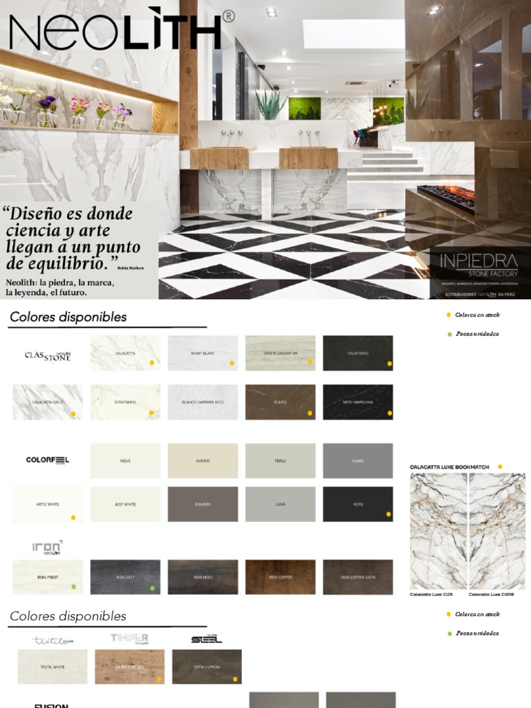 Colores y Acabados de Neolith | PDF