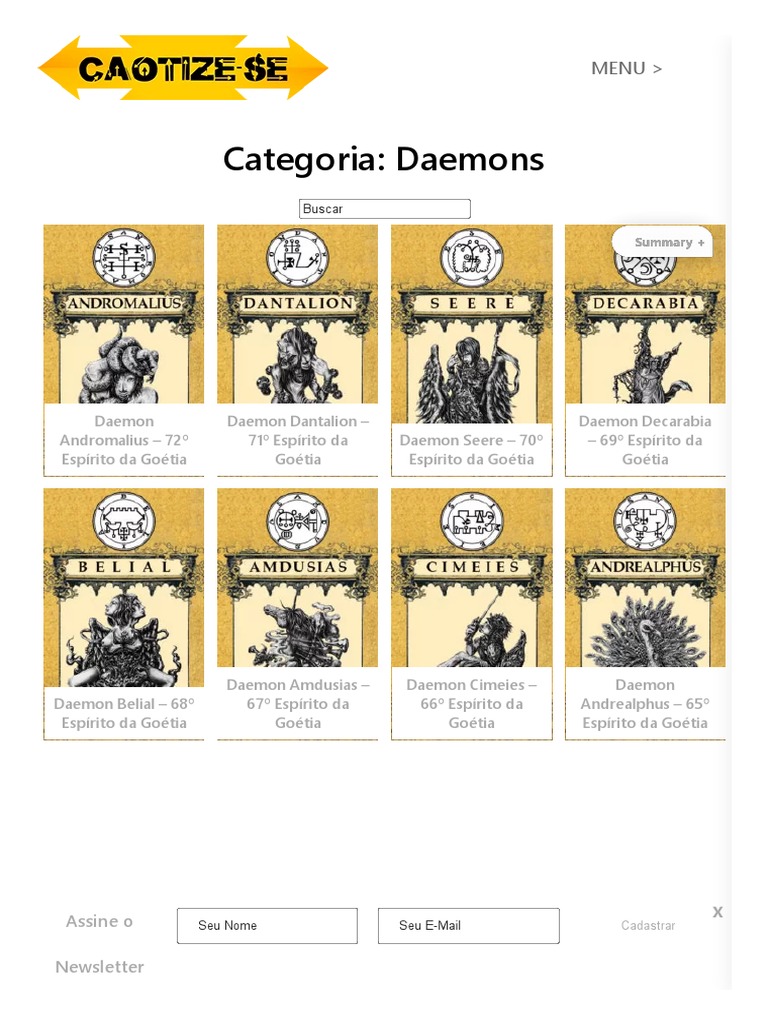 Arquivos Daemons - Caotize-Se | PDF