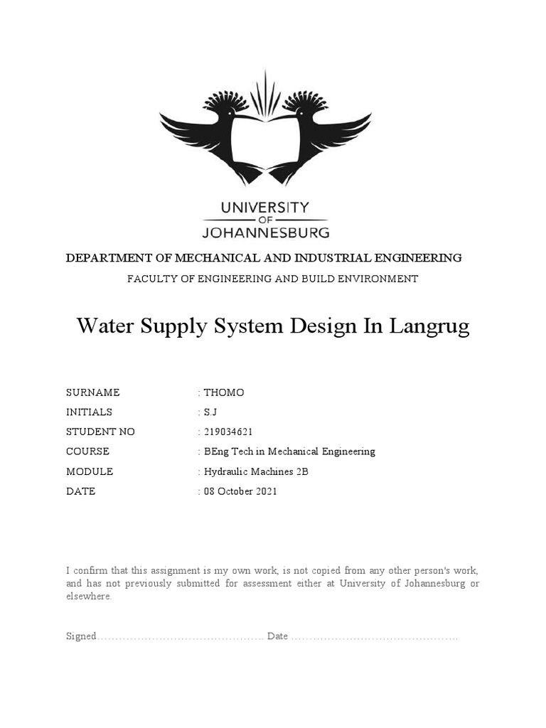 Water Distribution System Pdf