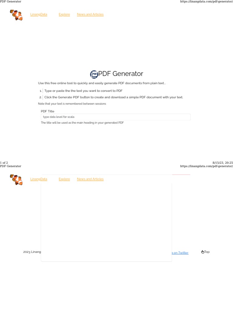 PDF Generator Scala | PDF