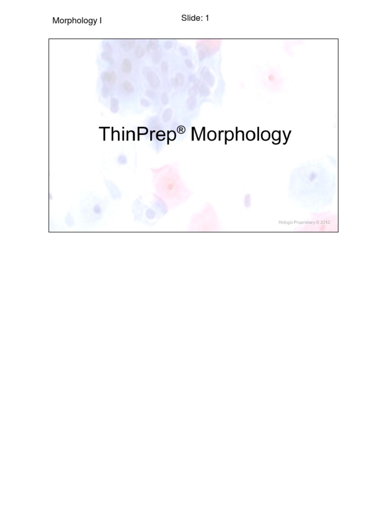 ThinPrep Morphology Training Guide | PDF | Cytopathology | Staining
