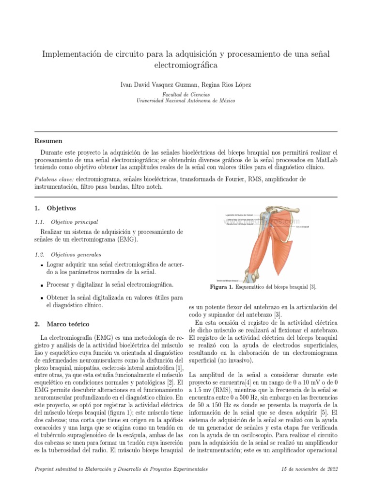 Electromiograma | Descargar gratis PDF | Filtro electronico | Electromiografia