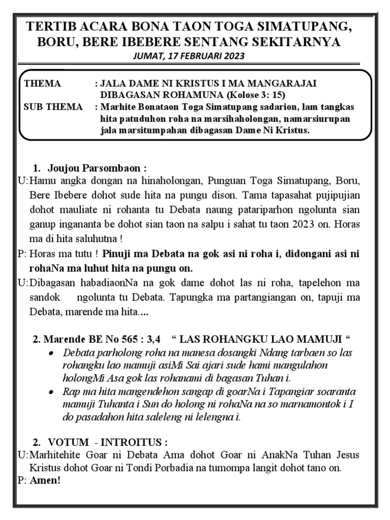 Bona Taon Simatupang 2023 | PDF