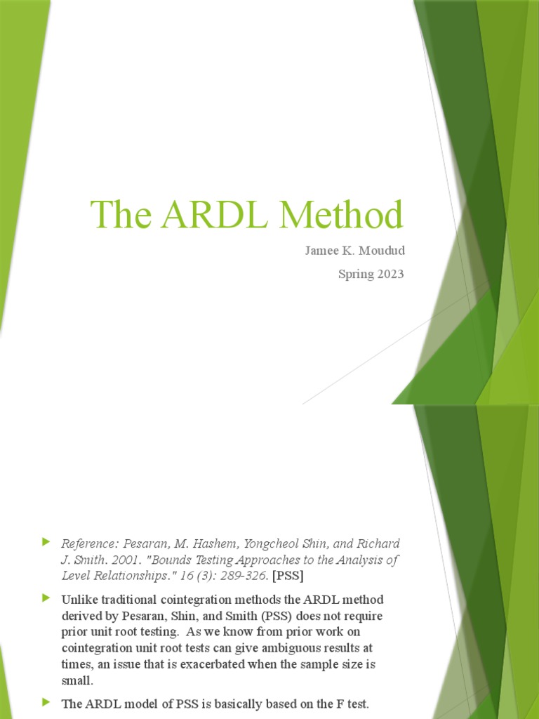 Lecture 4 (ARDL Method) (S 23) | PDF