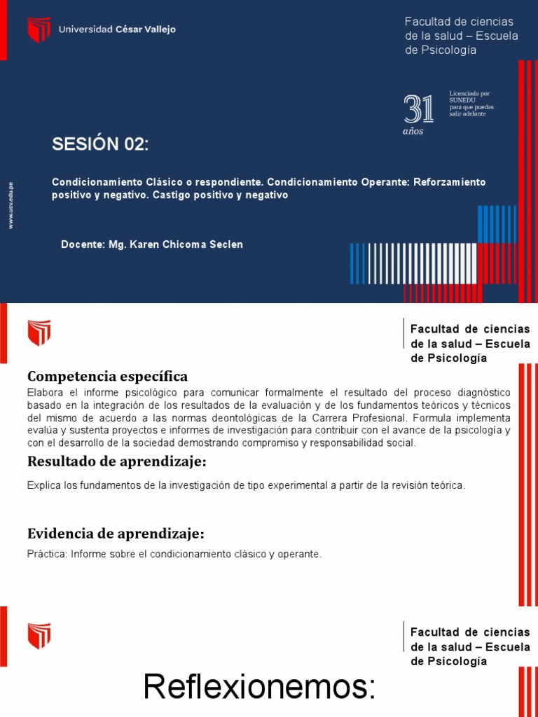 Sesión N° 2 | PDF | Sicología | Reforzamiento