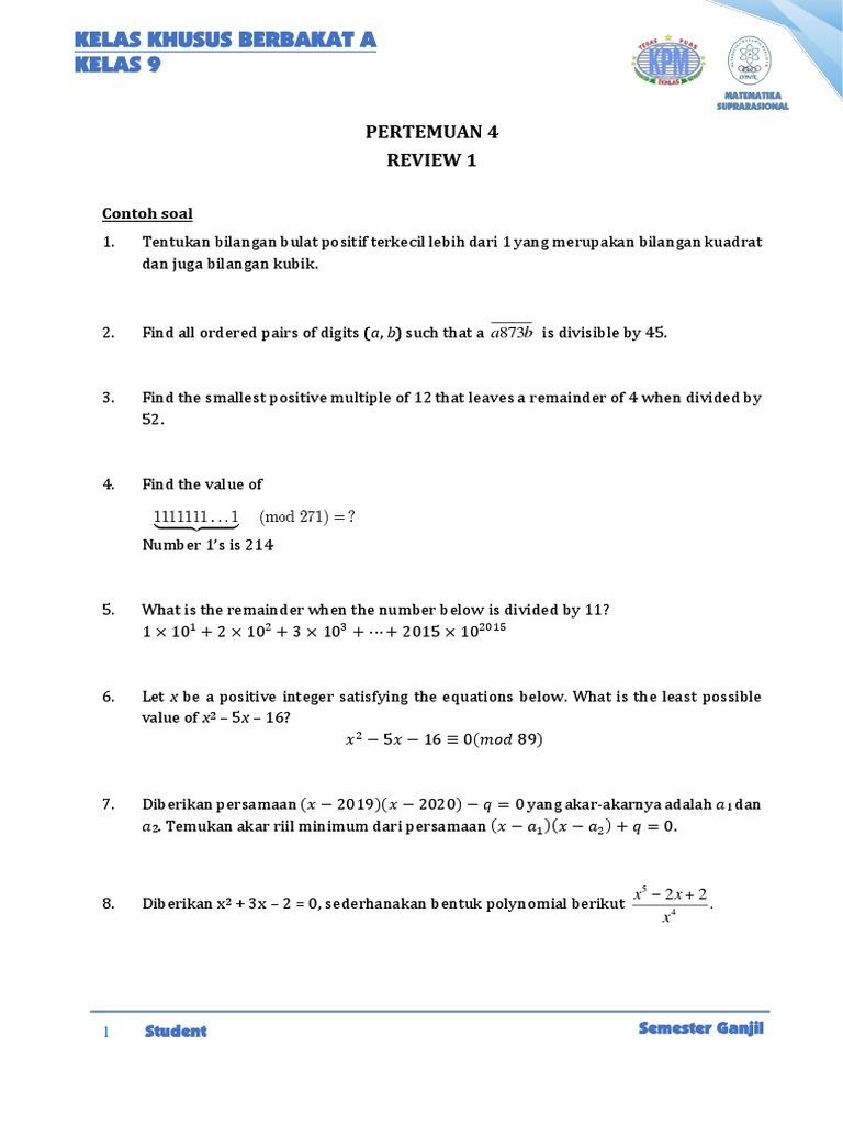 Materi 1-Berbakat A09-MTK--1691117841 | PDF | Numbers | Elementary Mathematics