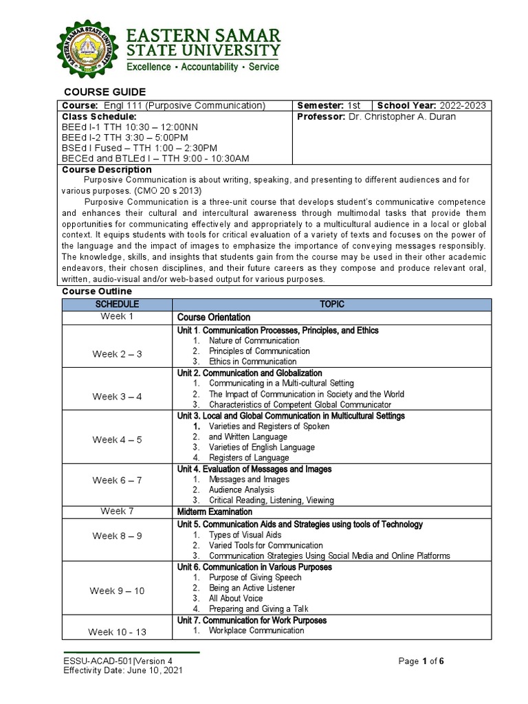 Course Guide - PurComm Version 5 | PDF