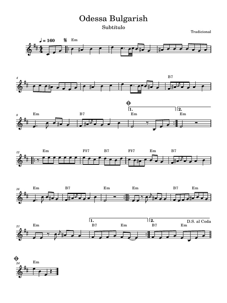 Odessa Bulgarish - BB | PDF