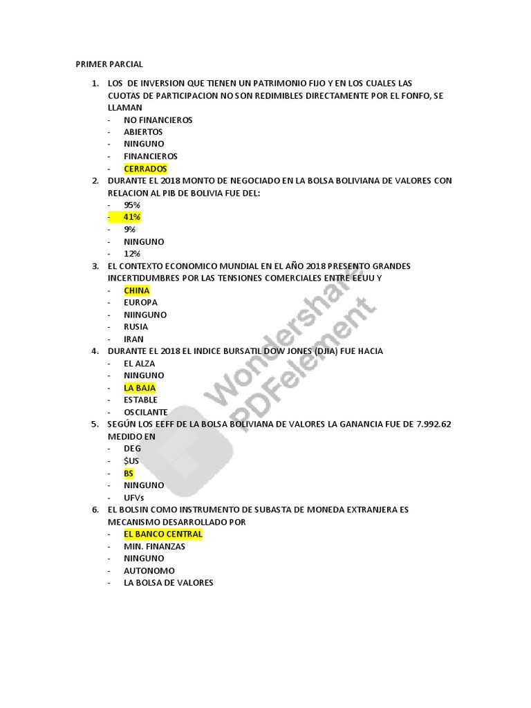 Examenes Mercados | PDF
