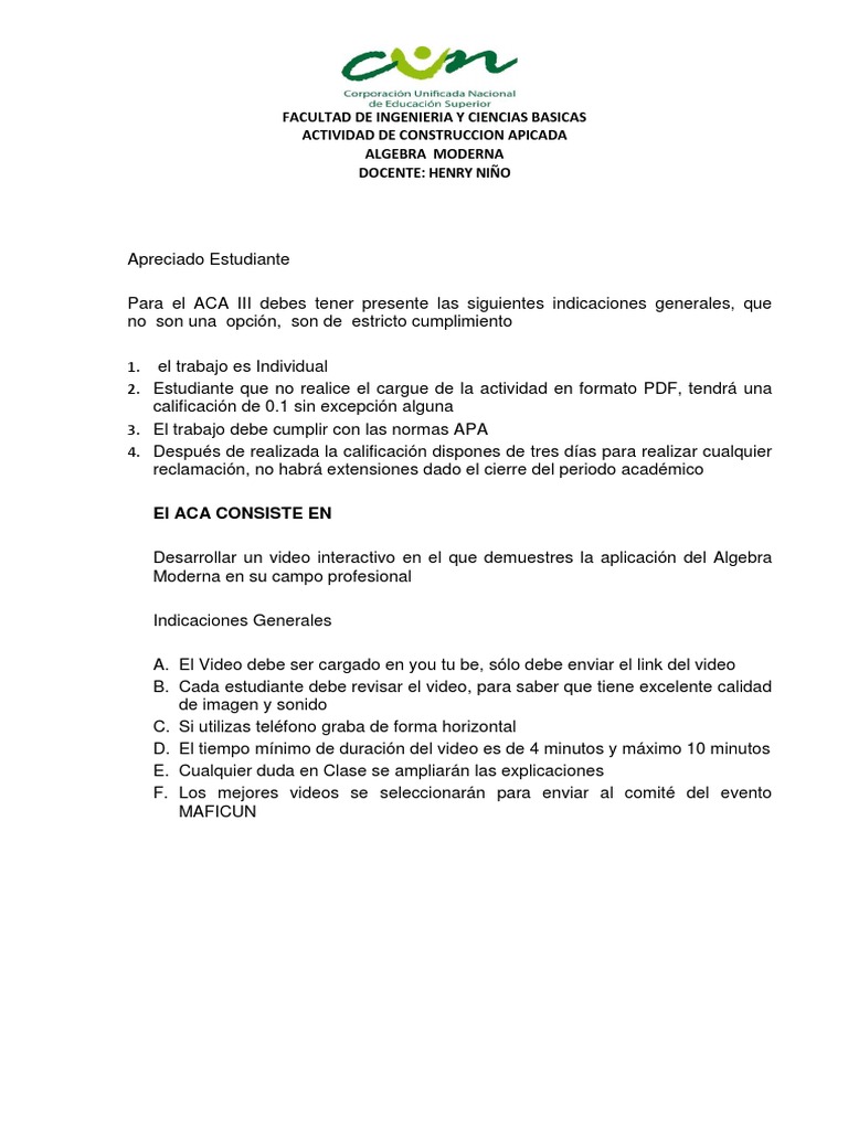 Aca 3 | PDF