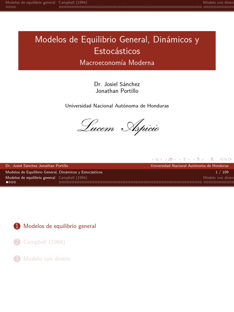 Modelos Dinamicos | PDF | Teoría del equilibrio general | Macroeconómica