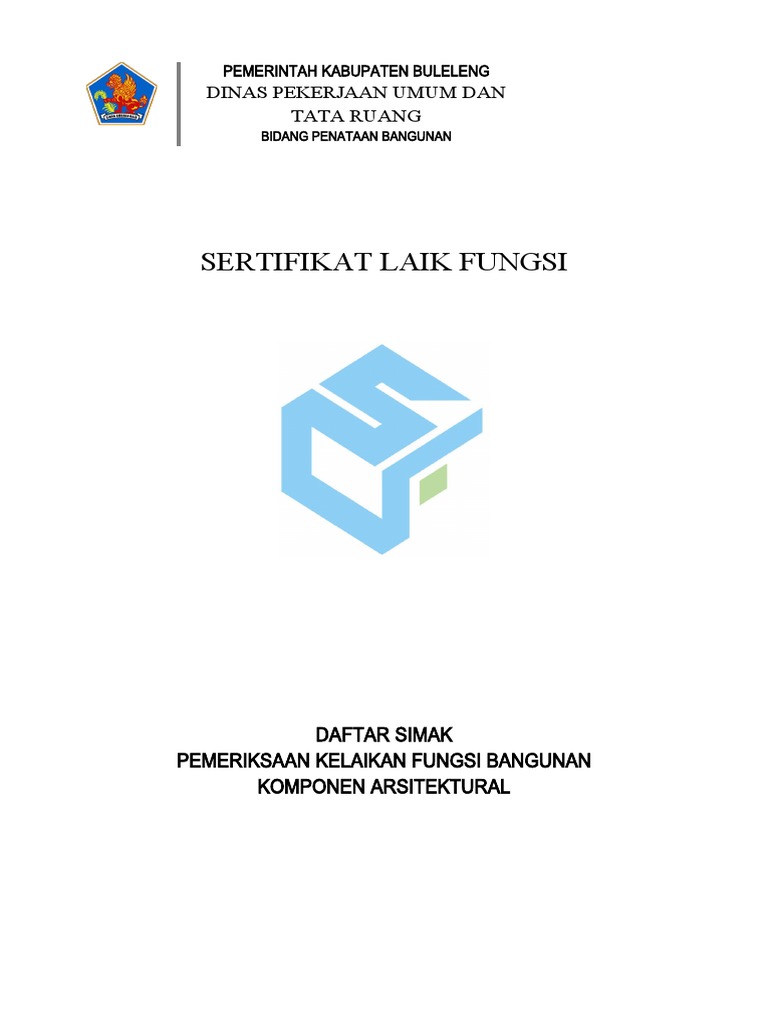 Contoh Sertifikat Laik Fungsi SLF | PDF