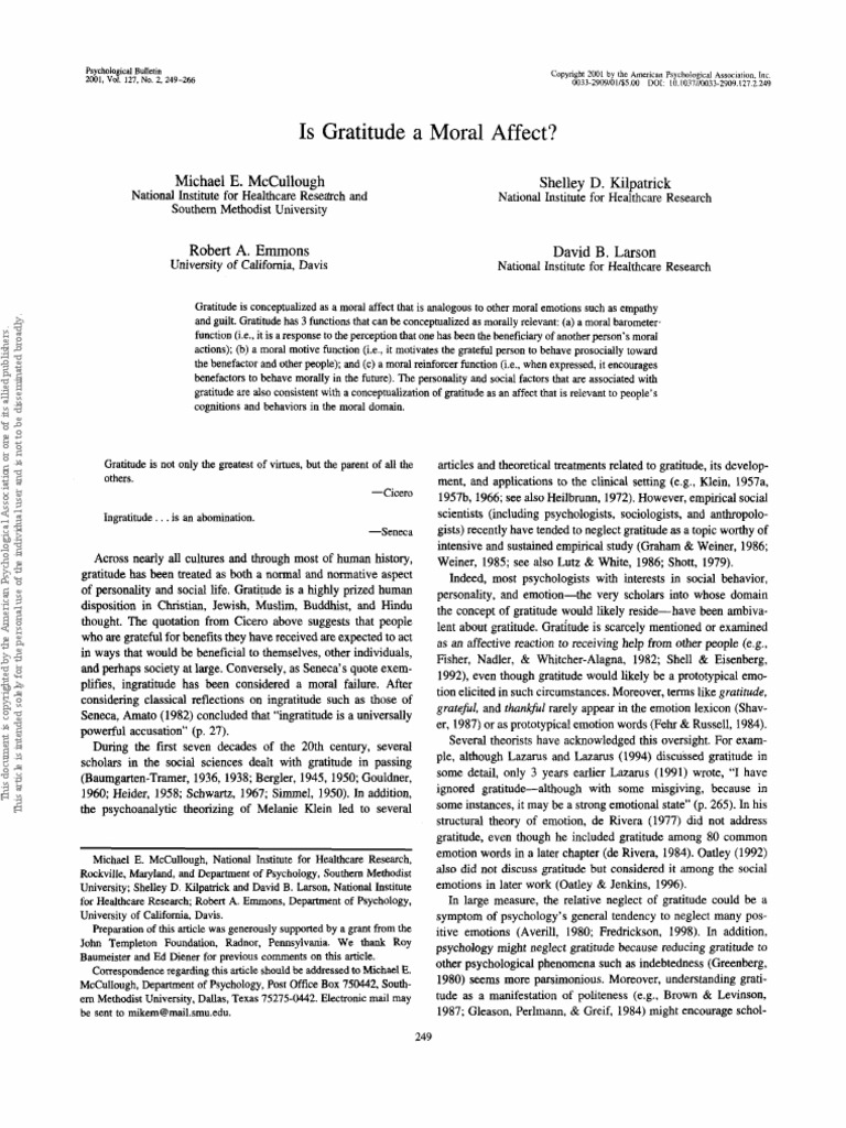 McCullough, M. E., Kilpatrick, S. D., Emmons, R. A., & Larson, D. B ...