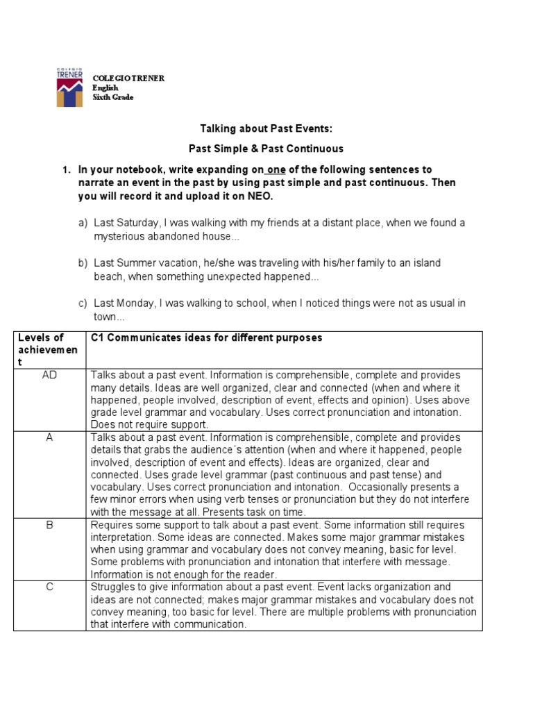 Talking About Past Events | PDF