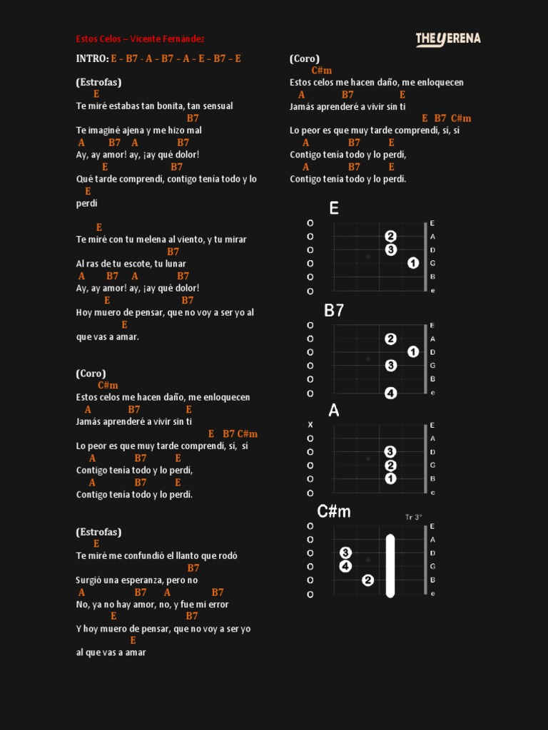 Estos Celos - Vicente Fernández | PDF