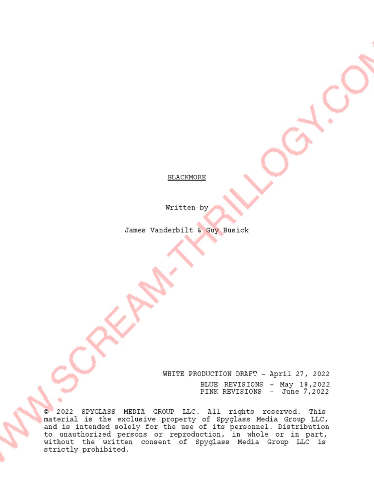 Scream VI - White Production Draft | PDF