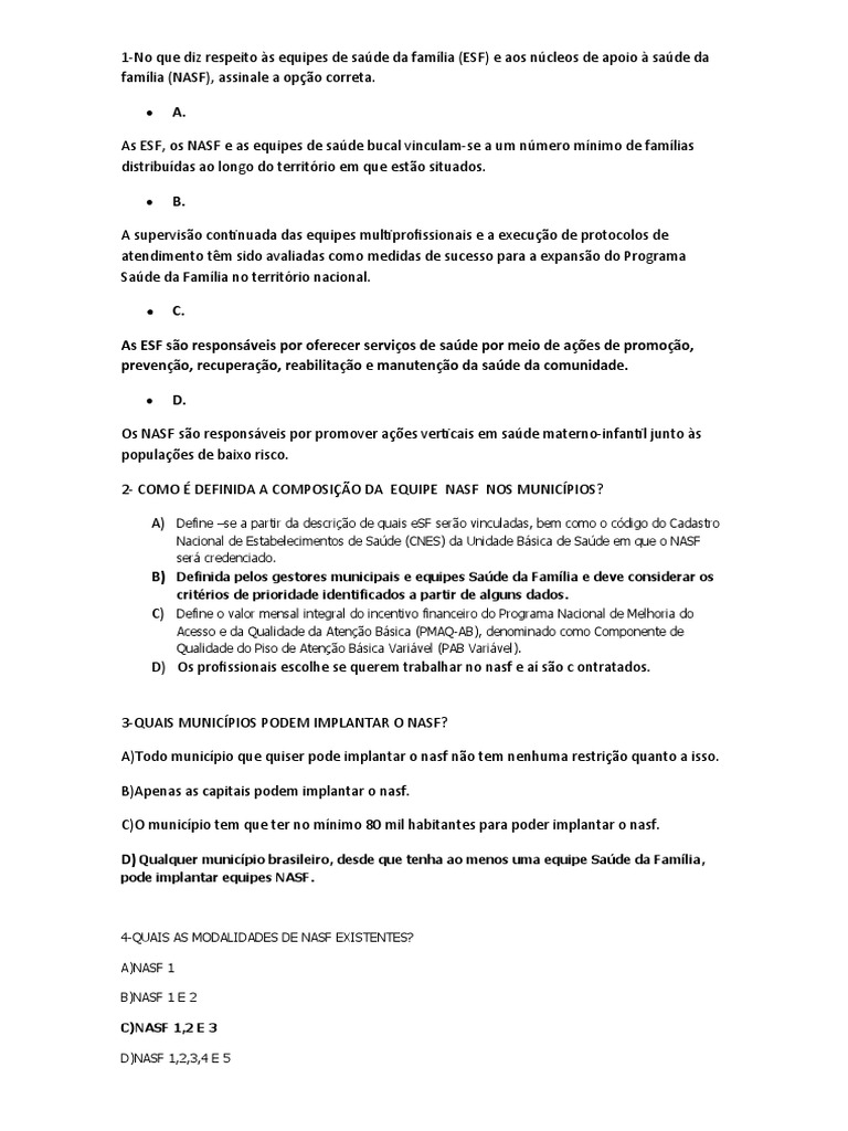 Estrutura e Função do NASF em Ubaporanga | PDF | Negócios