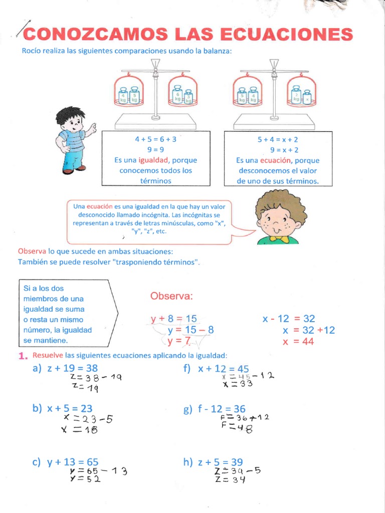 MAT Ficha Ecuaciones | PDF