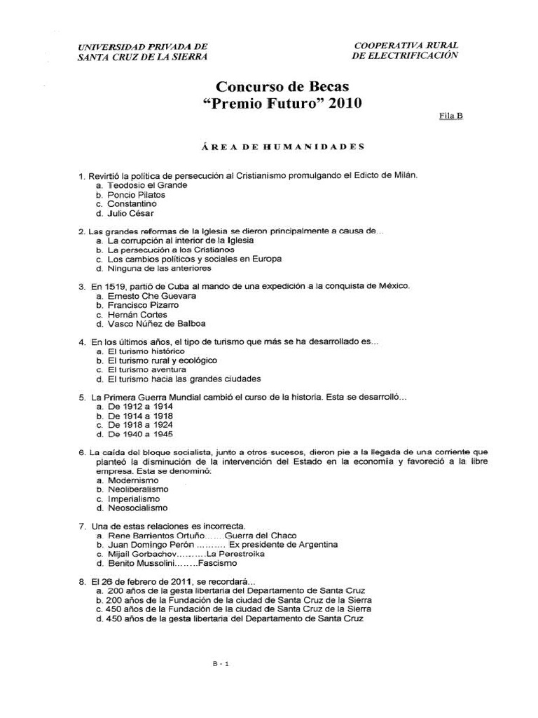 EXÁMENES UPSA | PDF