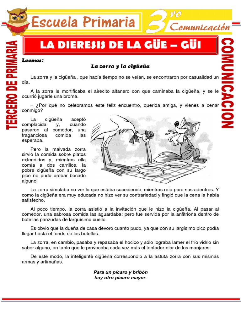 La Dieresis de La Gue Gui para Tercero de Primaria | PDF | Artes del ...