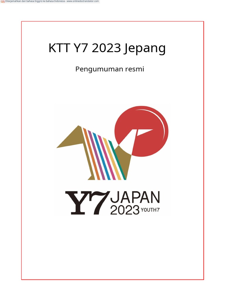 Y7 Summit 2023 Japan Communique - En.id | PDF