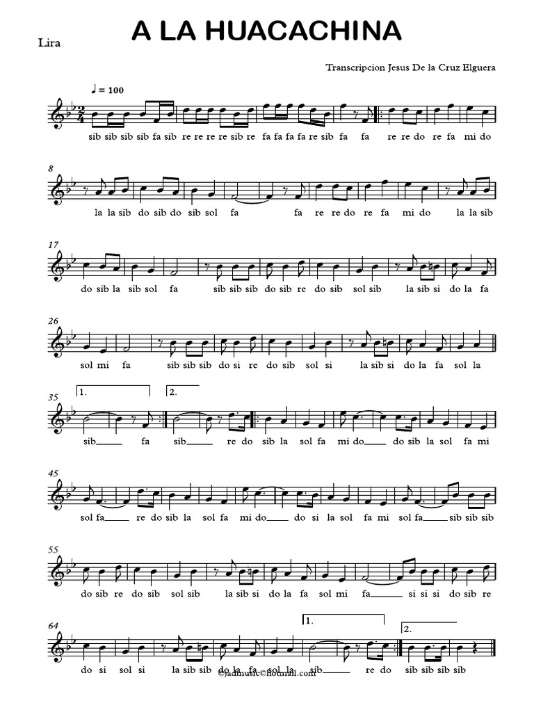 A La Huacachina - Lira | PDF