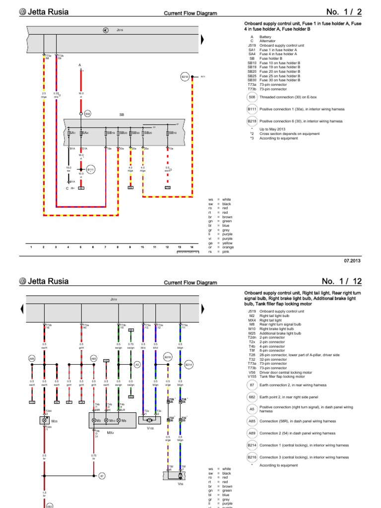 Wiring Diagrams VW Jetta6 2008 Demo | PDF