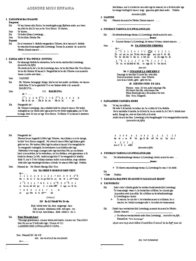 Agendre Migu Ephipanias | PDF