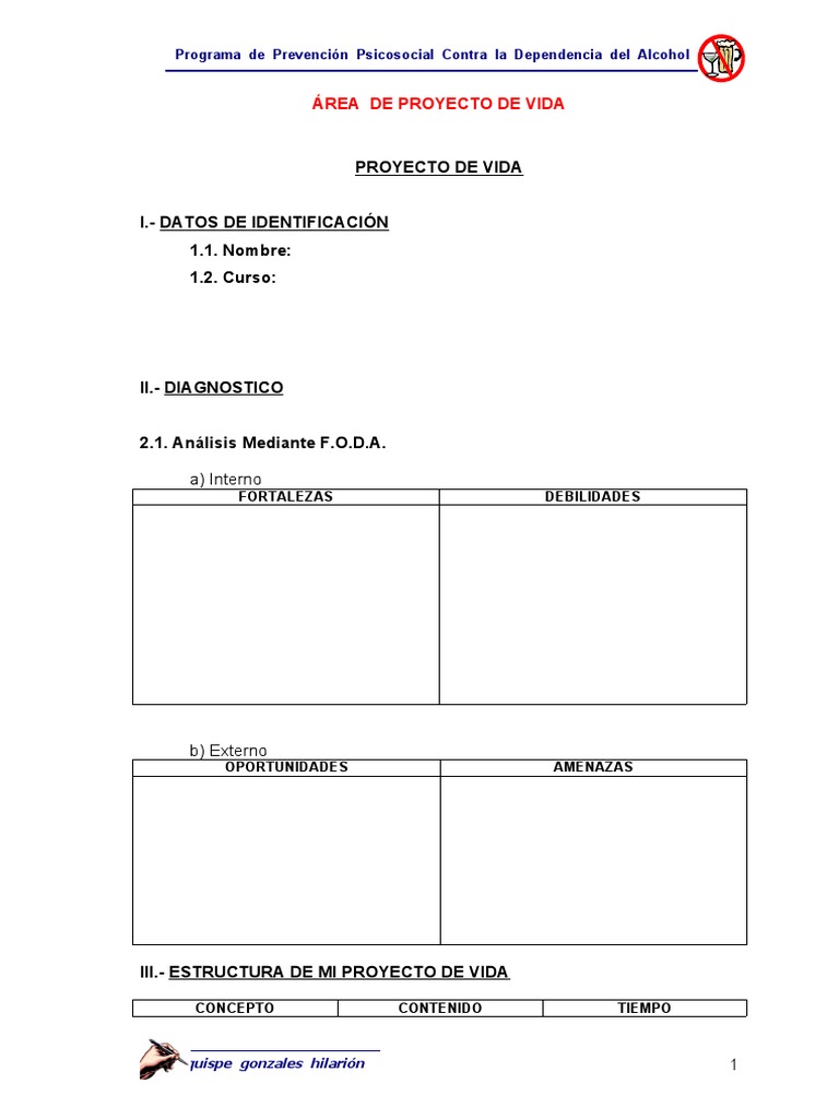 Cuadernillo - Proyecto de Vida | PDF
