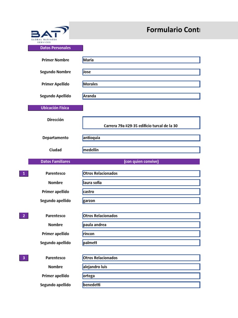Formulario Candidato | PDF