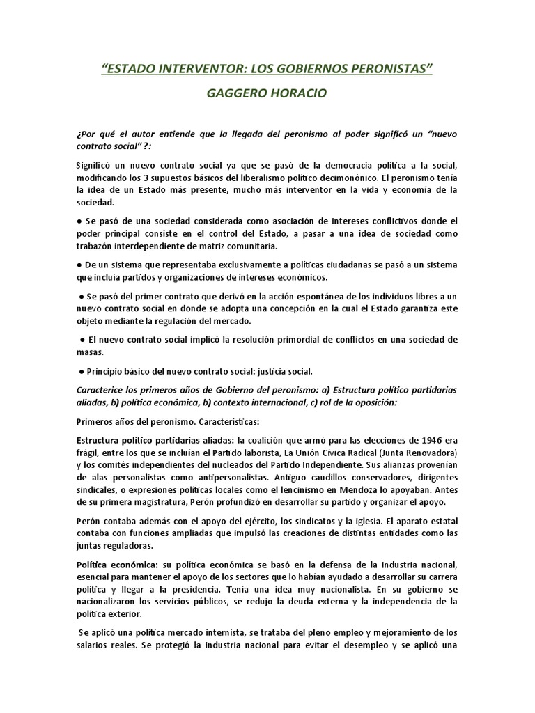 Estado Interventor (Gaggero Horacio) | PDF | Argentina | Los Estados Unidos