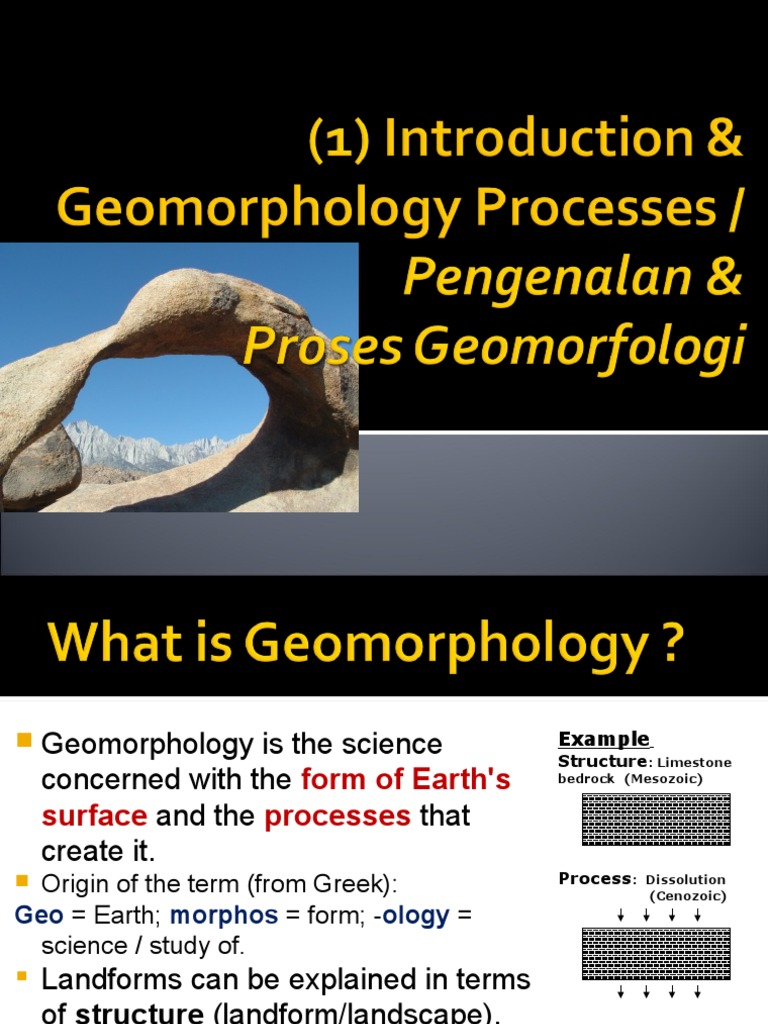 1) Introduction To Geomorphology | PDF | Geomorphology | Rock (Geology)