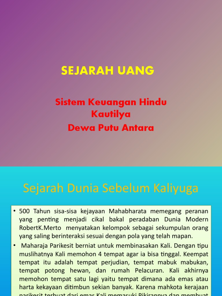 Sejarah Uang Modern | PDF