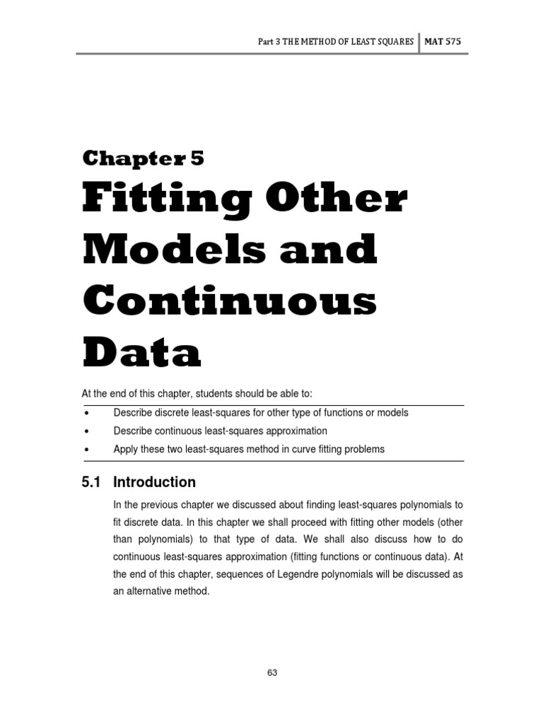 Linearization Pdf Least Squares Polynomial