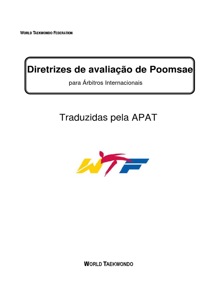 APAT Directrizes WT Avaliacao Poomsae | PDF