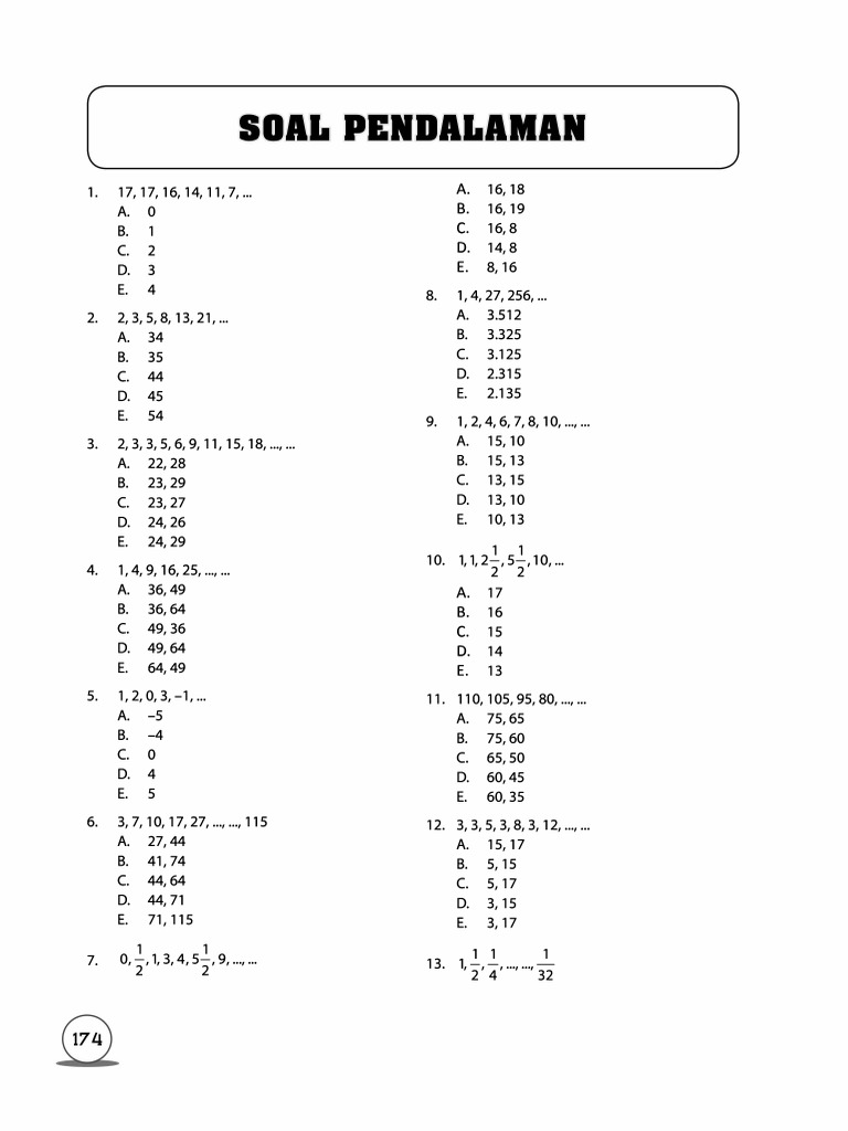 Soal Deret Angka | PDF
