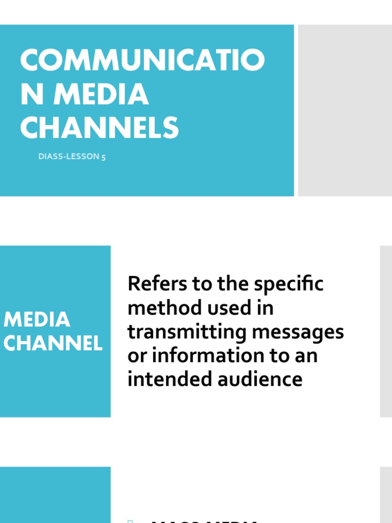 Types of Communication Media Channels | PDF | Mass Media | Newspapers