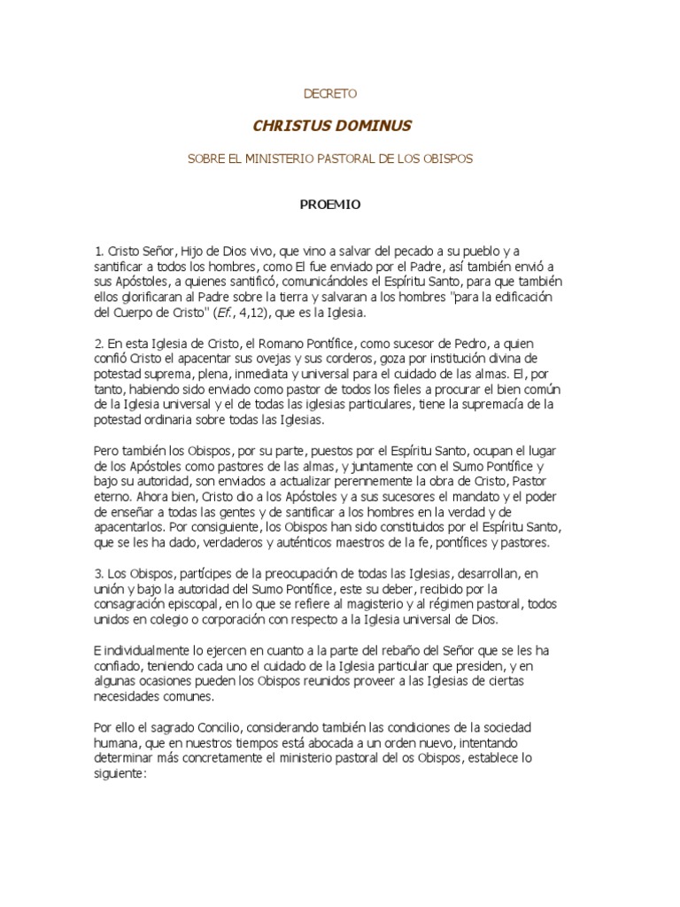 Christus dominus | PDF