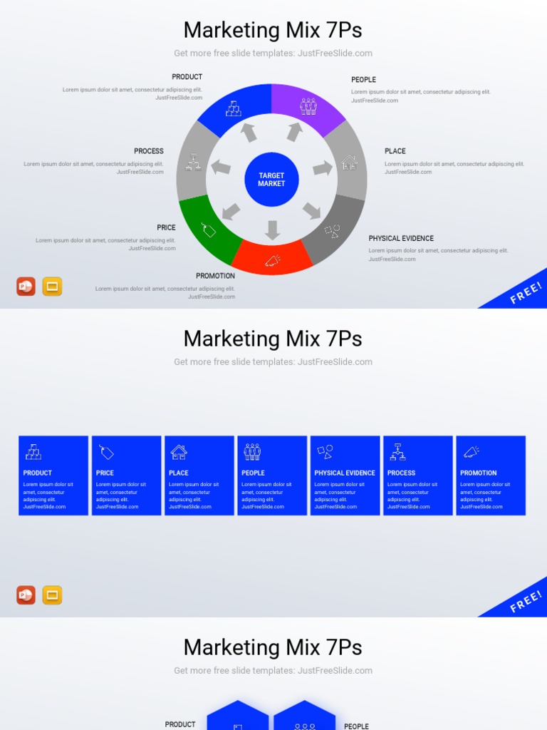 Marketing Mix 7Ps PowerPoint Template | PDF | Marketing | Office Suites