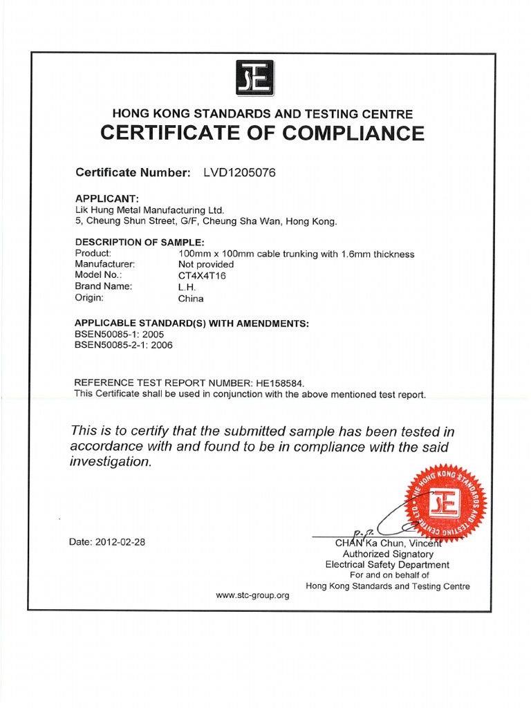 Trunking BSEN 50085 | PDF