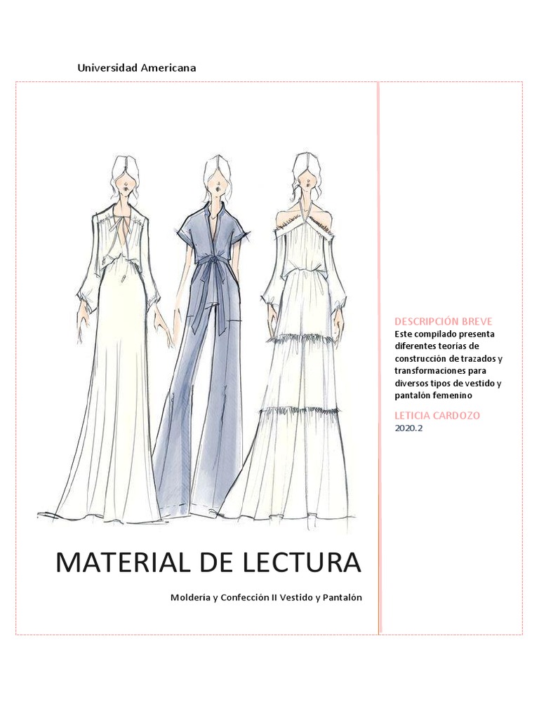 Material de Apoyo para Moldería y Confección II Vestido y Pantalón ...