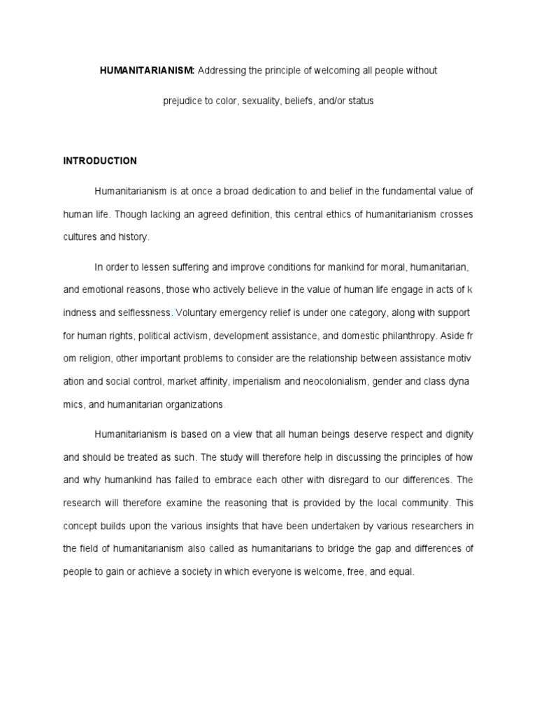 Concept Paper | Descargar gratis PDF | Humanitarianism | International ...