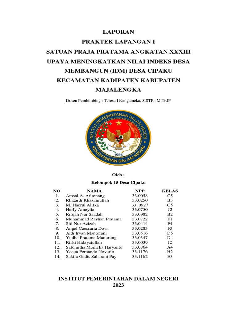 Laporan Magang I Fix Kel 15 | PDF