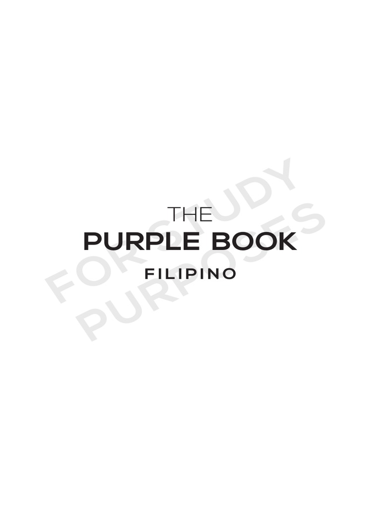 The Purple Book (Filipino) | PDF
