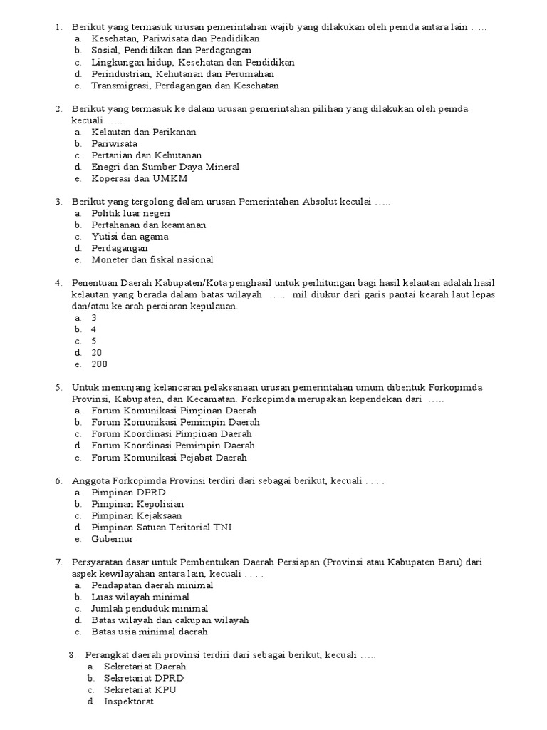 Soal Sub Tes Ekonomi Dan Perencanaan (49 Soal) | PDF