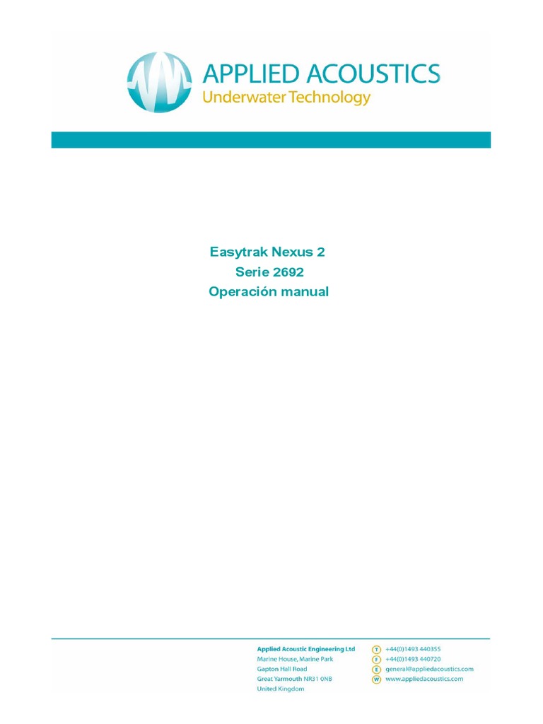 EZT-2692-8000-2 Easytrak Nexus 2 Operator Manual (001-049) .En - Es | PDF