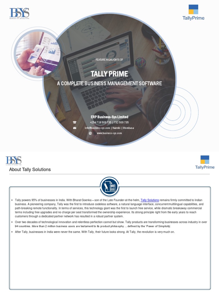 BSYS TallyPrime | PDF | Cheque | Enterprise Resource Planning