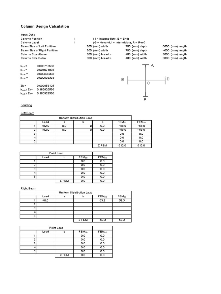 Column Calculation | PDF